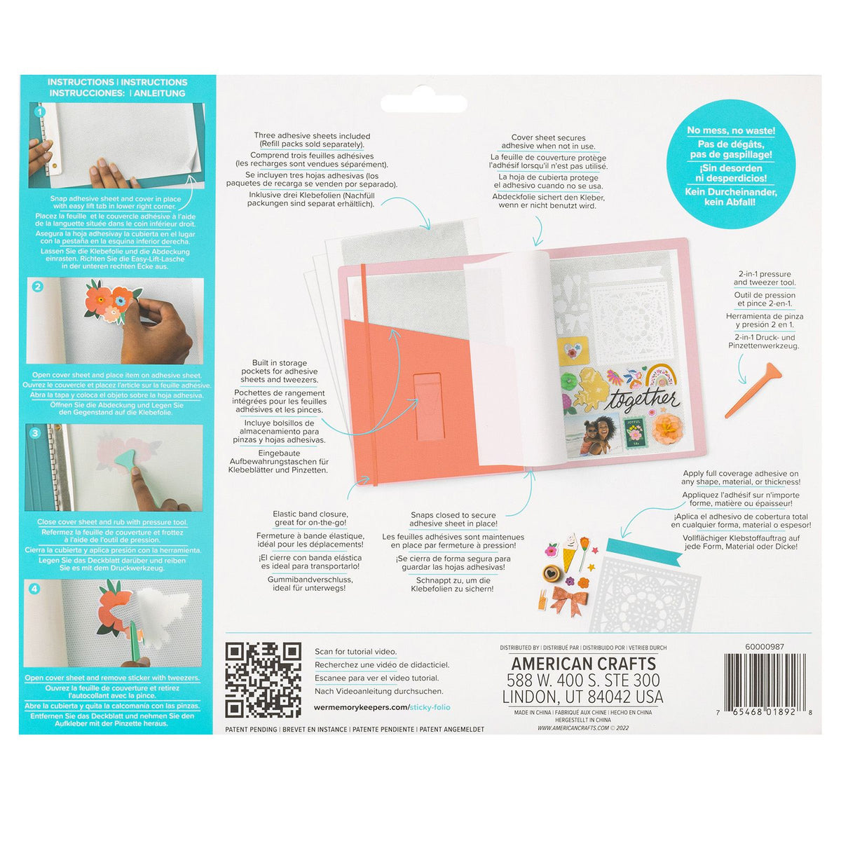 Sticky Folio Red/Blush - WeR Makers – Cosas Lindas
